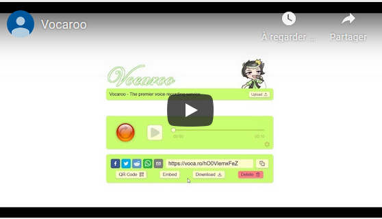 Créer et diffuser des fichiers audio avec Vocaroo