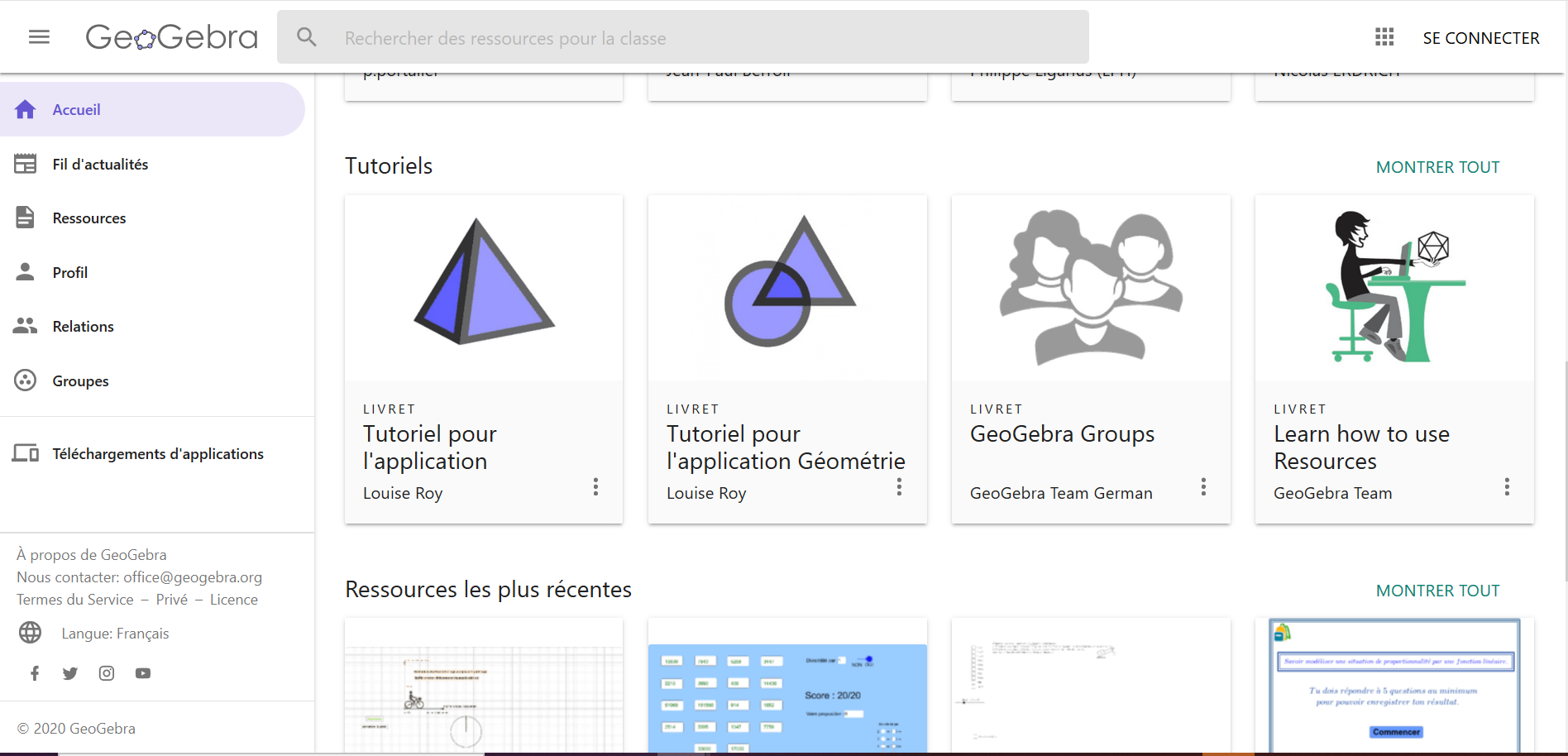 Découvrir GeoGebra avec des constructions géométriques simples